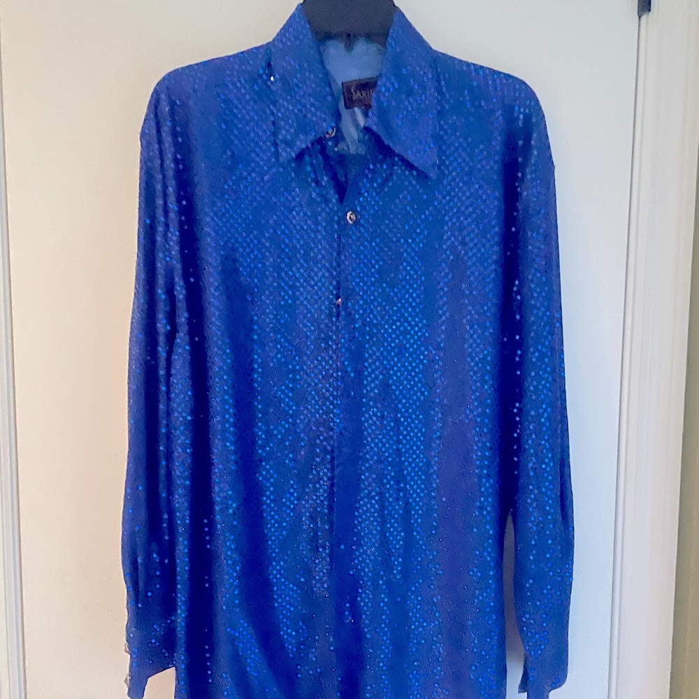 Stunning Gorgeous Oversized Bright Blue Bling Top/Jac… - Gem